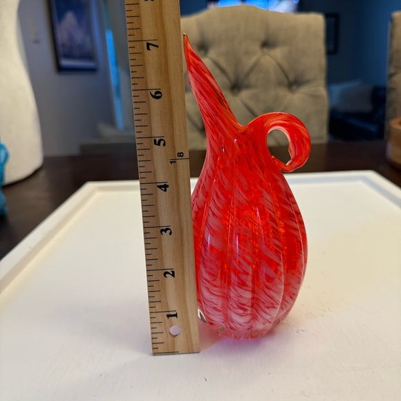 Lefton | Accents | Vintage Lefton Red Orange Swirl Hand Blown Vase ...